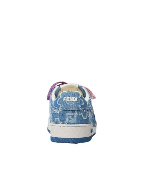 Fendi Match Ff Jacquard Low-top Sneakers - Blue