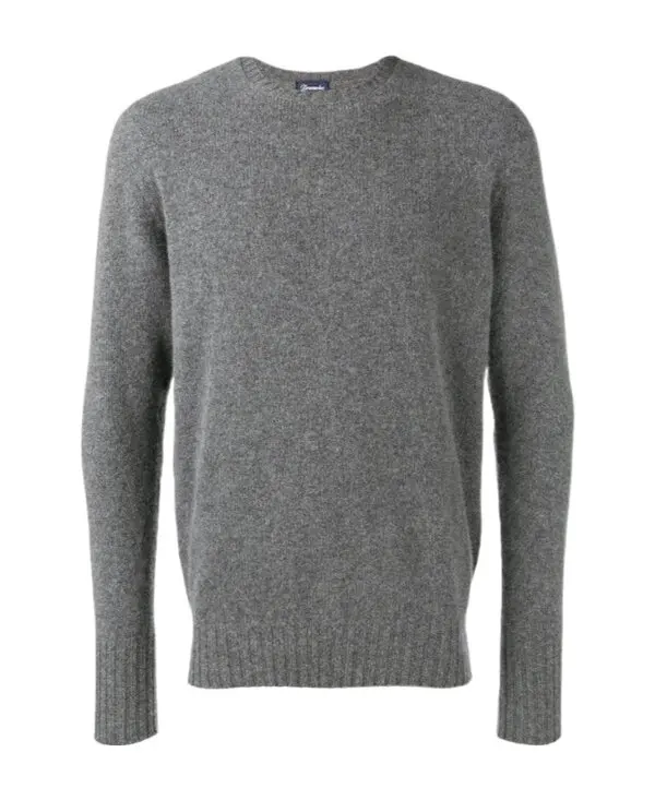 DRUMOHR Crew Neck Knit Pullover - Gray