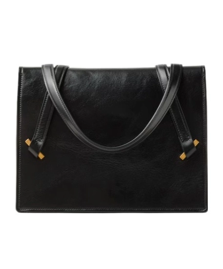 Versace Severine Leather Shoulder Bag - Black