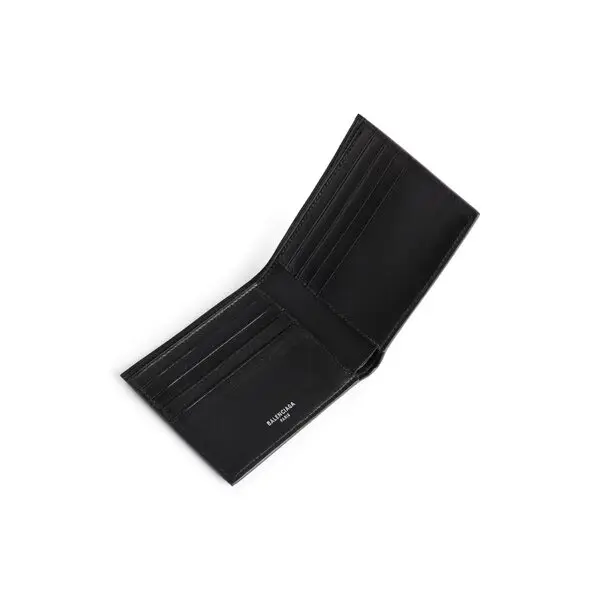 Balenciaga Passport Square Bifold Wallet - Black