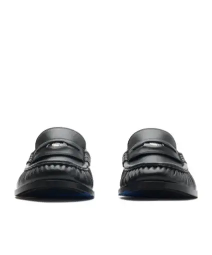 Burberry Cadet Gathered Slip-on Loafers - Black