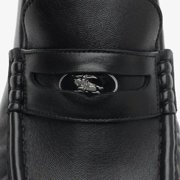 Burberry Cadet Gathered Slip-on Loafers - Black