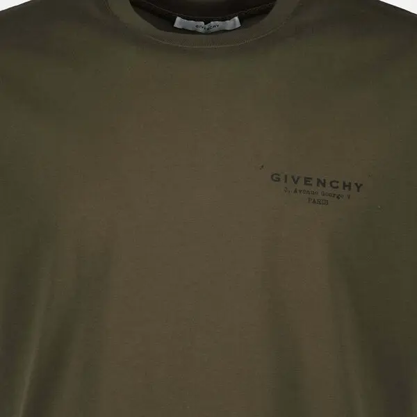 Givenchy Logo Embroidered Crewneck T-shirt - Khaki
