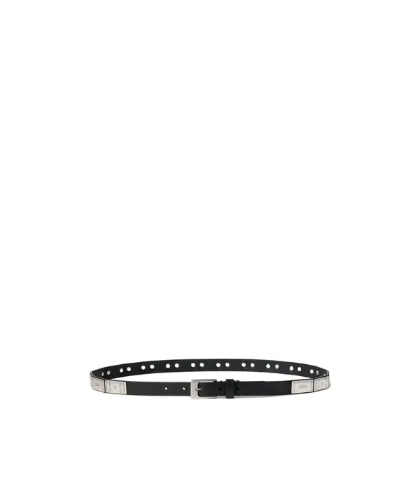 LEMAIRE Studded Leather Belt - Black