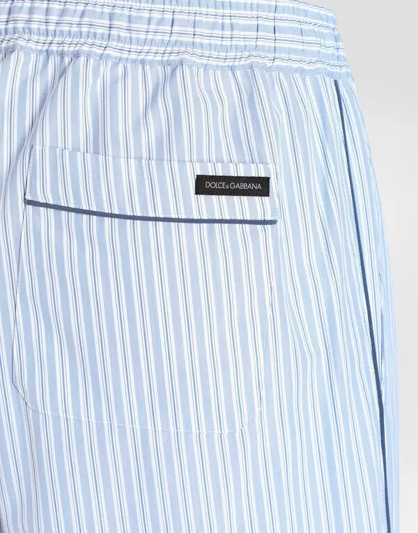 Dolce & Gabbana Striped Drawstring Trousers - Blue