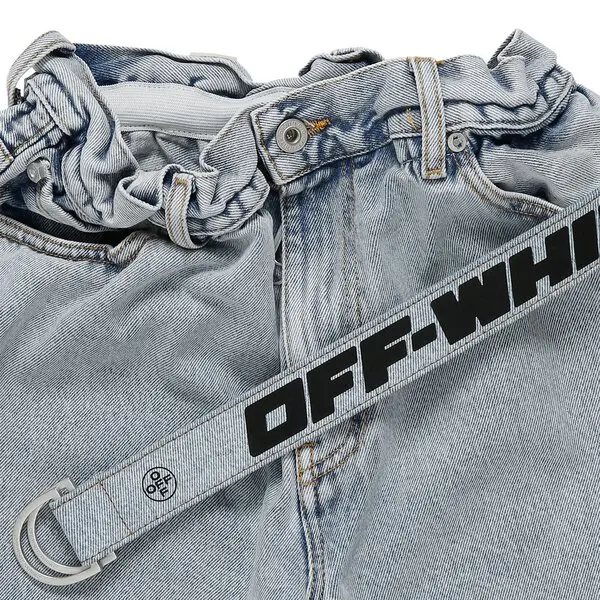 Off-White Belted Slim-fit Jeans