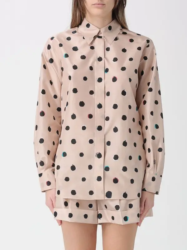 Fendi Falena Dots Printed Long Sleeved Shirt