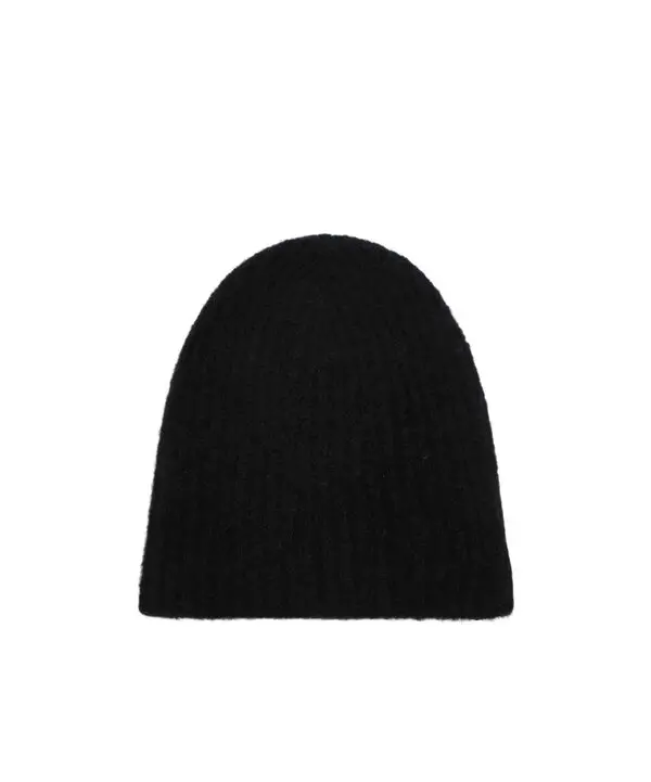 ROBERTO COLLINA Ribbed Knit Beanie - Black
