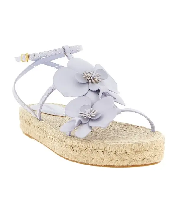 Zimmermann Espadrille Floral Sandals - Nude
