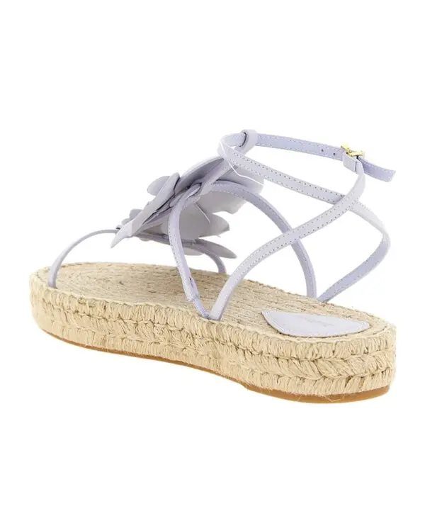 Zimmermann Espadrille Floral Sandals - Nude
