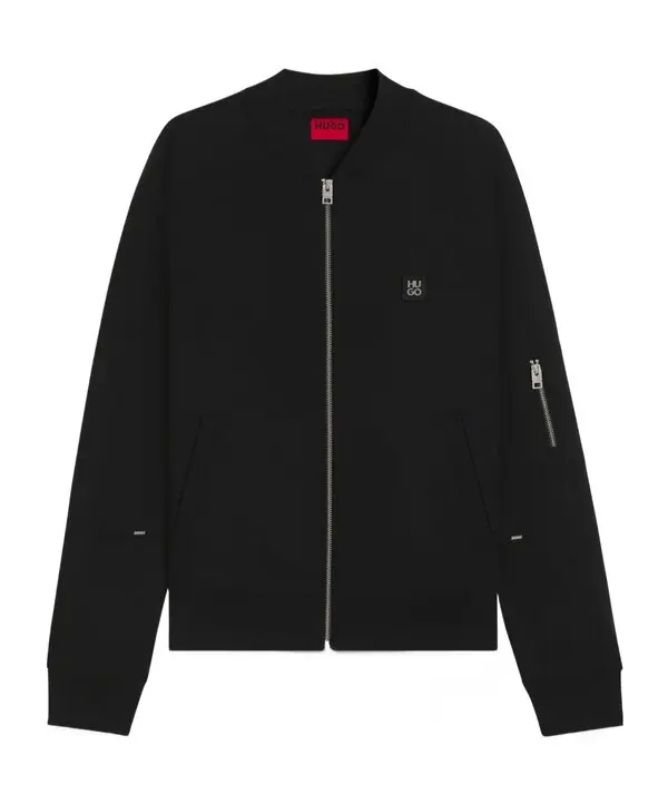 Hugo Boss Zip Up Jersey Bomber Jacket