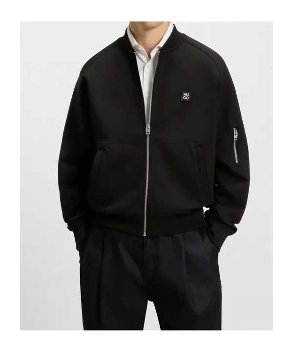Hugo Boss Zip Up Jersey Bomber Jacket
