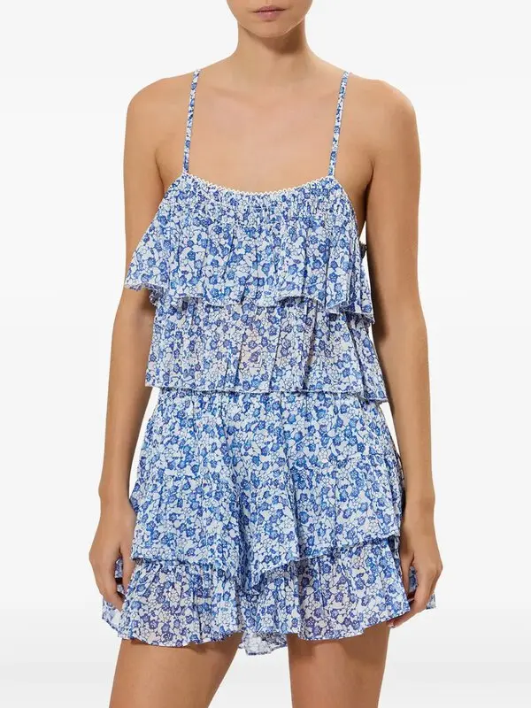 Isabel Marant Étoile Erisa Tiered Floral Print Camisole - Blue