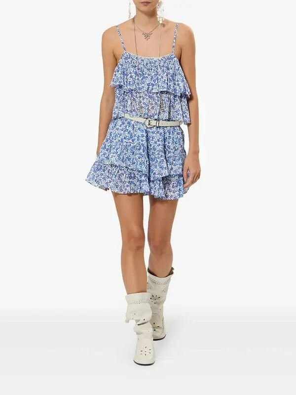 Isabel Marant Étoile Erisa Tiered Floral Print Camisole - Blue