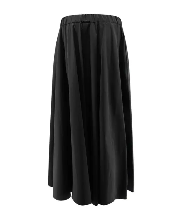 Aspesi Stretch Poplin Pleated Skirt - Black
