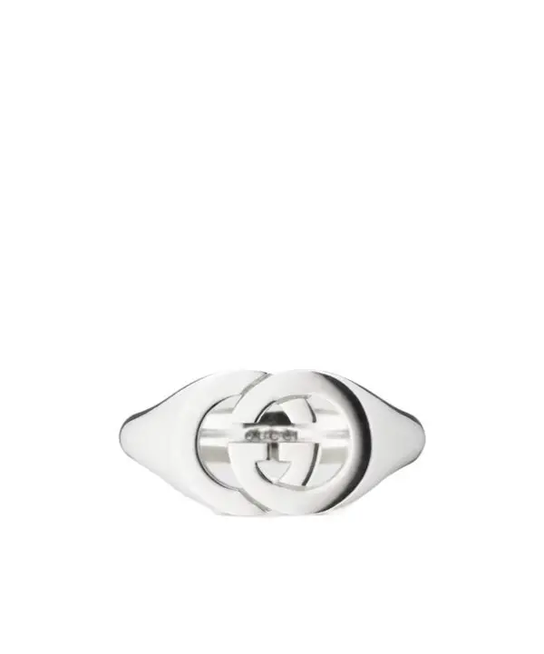 Gucci Interlocking G Signet Ring - White