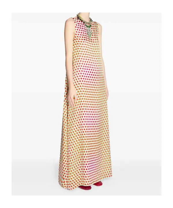 Dries Van Noten Sleeveless Polka Dot Maxi Dress
