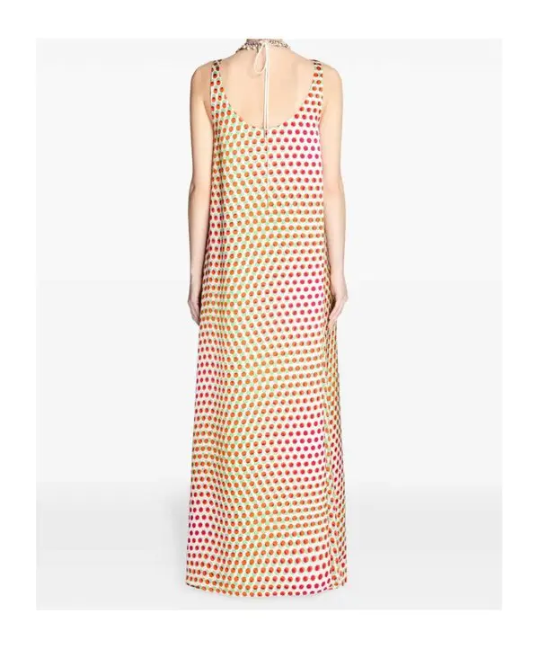 Dries Van Noten Sleeveless Polka Dot Maxi Dress