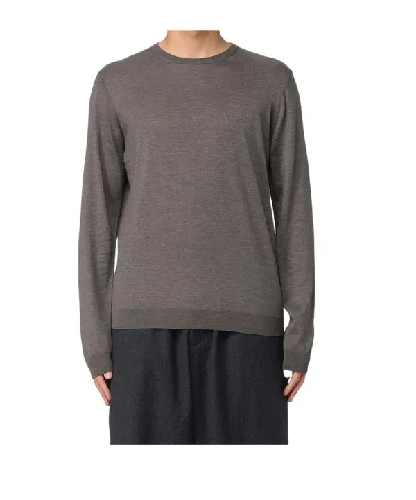 Giorgio Armani Round Neck Long Sleeve Sweater - Dove-grey