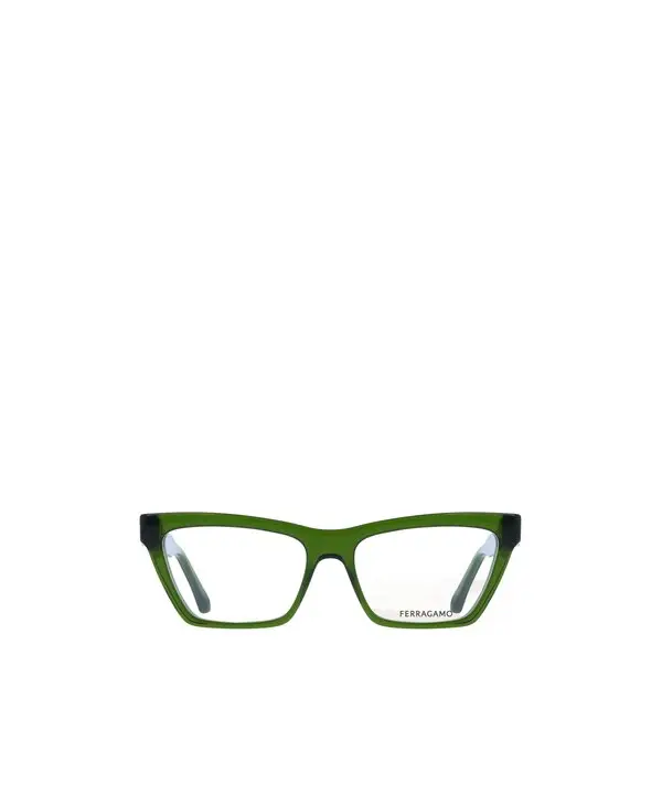 FERRAGAMO Geometric Eyeglasses - Green