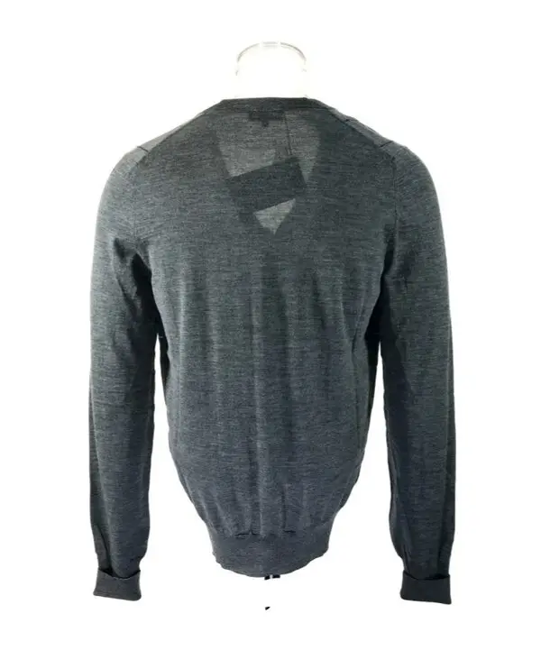 Dunhill V-neck Long-sleeve Sweater With Checkered Pattern