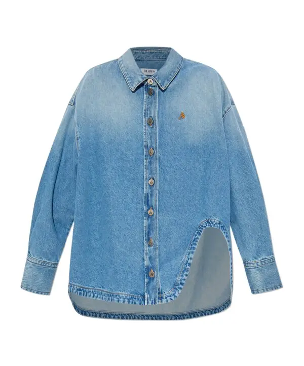 Attico Button-up Denim Shirt - Blue