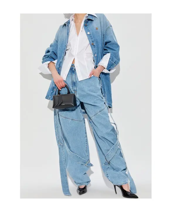Attico Button-up Denim Shirt - Blue