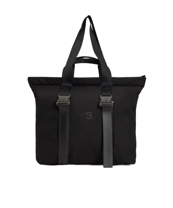 Y3 Buckle Shopper Tote Bag - Black