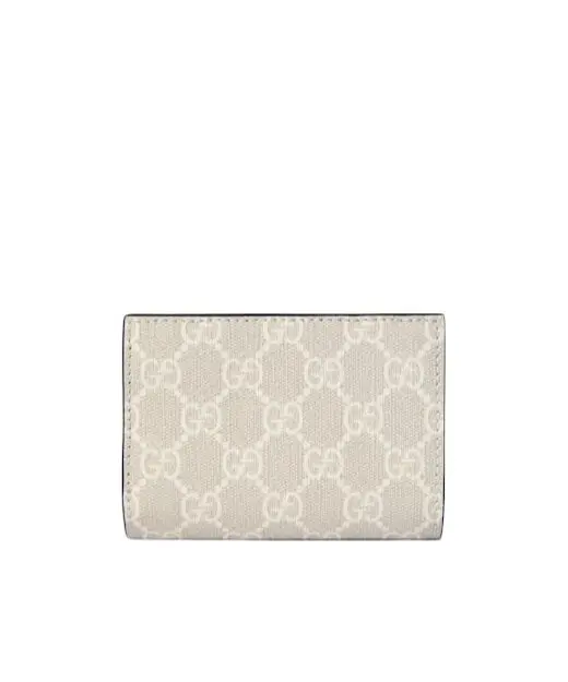 Gucci Bi-color Gg Marmont Small Wallet - Beige/white