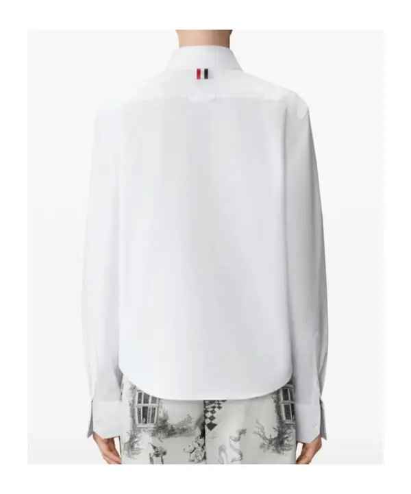 Thom Browne Graphic Embroidered Long-sleeved Shirt