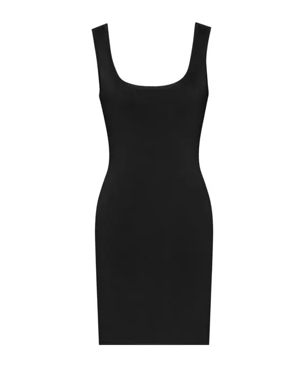 Saint Laurent Sleeveless Square Neck Mini Dress