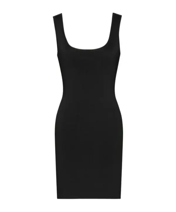Saint Laurent Sleeveless Square Neck Mini Dress