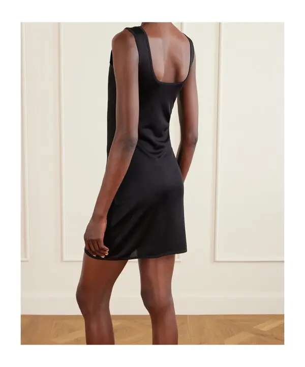 Saint Laurent Sleeveless Square Neck Mini Dress