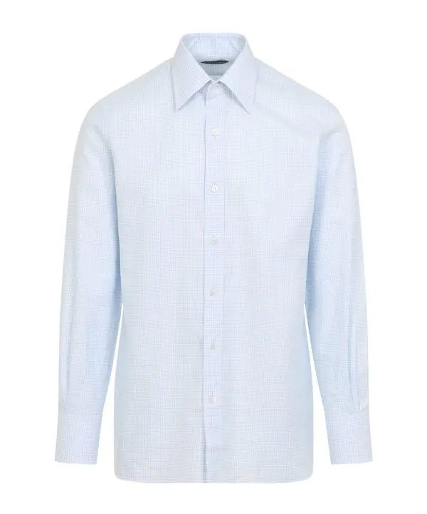 TOM FORD Long Sleeve Buttoned Shirt - Blue