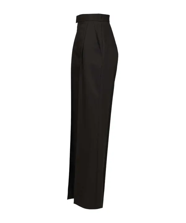 VIVIENNE WESTWOOD Pleated Flared Trousers - Black