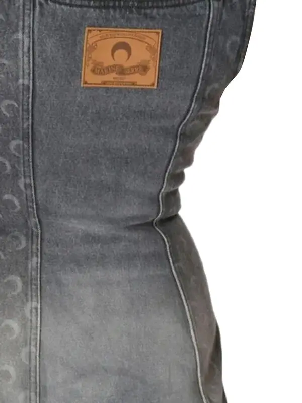 MARINE SERRE Fitted Denim Mini Dress