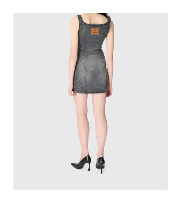 MARINE SERRE Fitted Denim Mini Dress