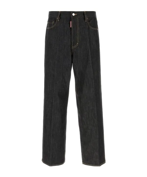 Dsquared2 Five-pocket Wide-leg Jeans - Black