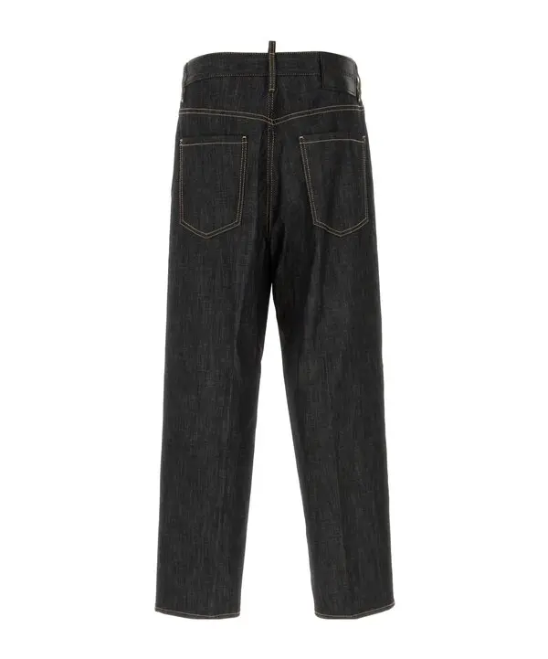 Dsquared2 Five-pocket Wide-leg Jeans - Black