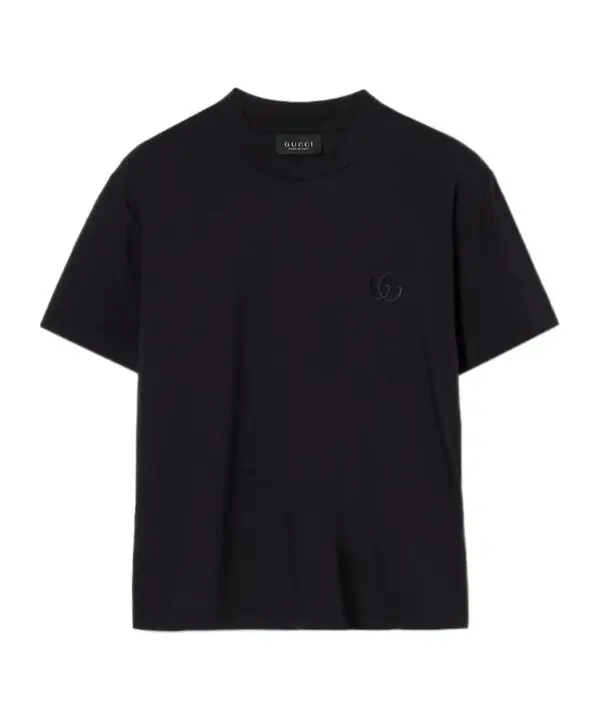 Gucci Rayon Jersey T-shirt With Embroidery - Black