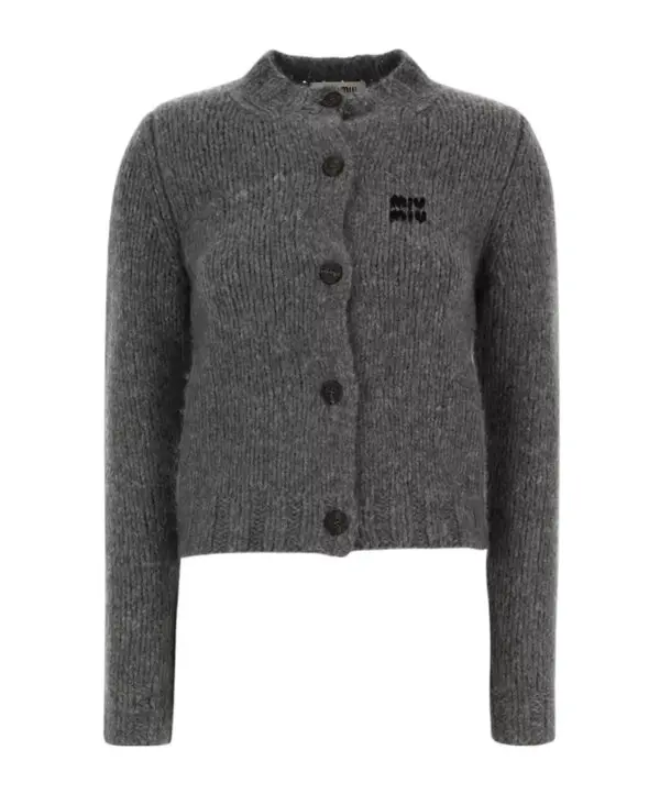Miu Miu Crewneck Button-up Cardigan