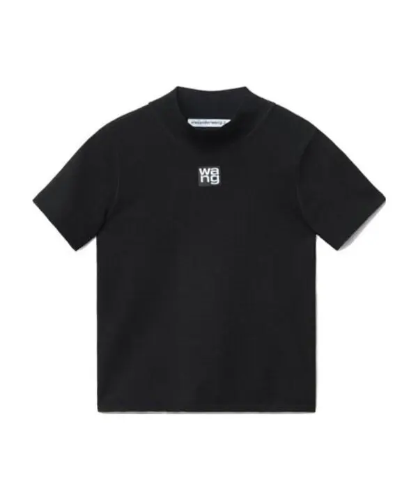 Alexander Wang Mock Neck Short Sleeve T-shirt