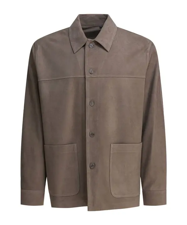 Vince Suede Lambskin Jacket - Brown