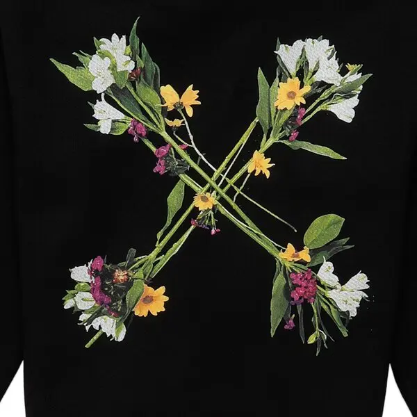 Off-White Floral Arrows Hoodie - Black