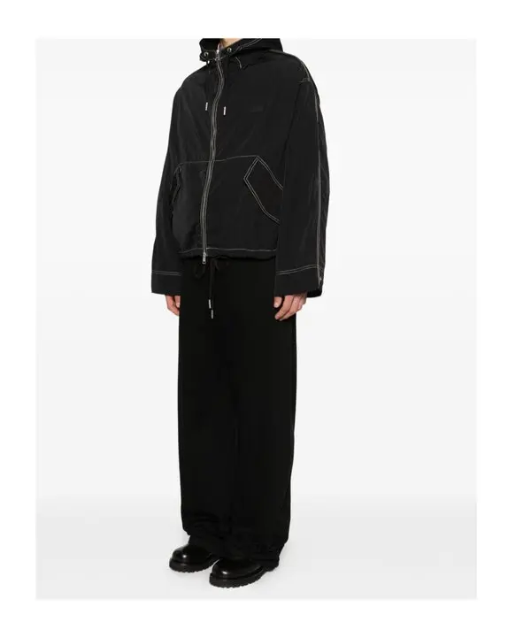 AMI Paris Contrast Stitch Hooded Jacket