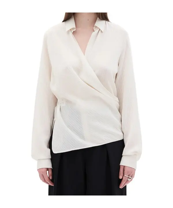 ANN DEMEULEMEESTER Alba Tie Wrap Shirt - Chalk White