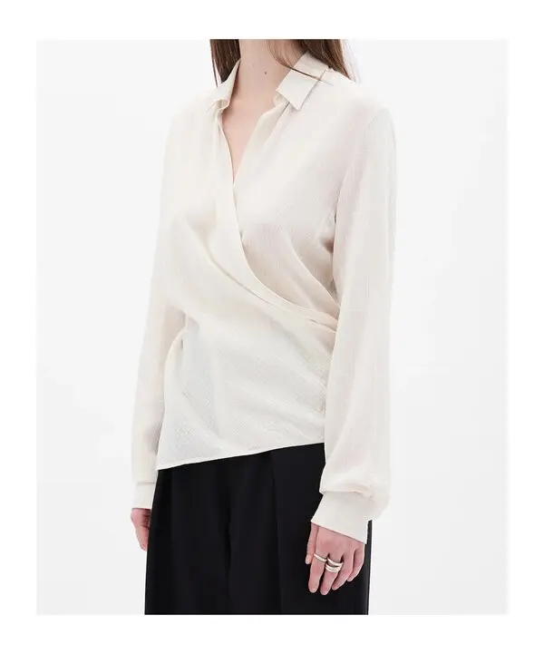 ANN DEMEULEMEESTER Alba Tie Wrap Shirt - Chalk White