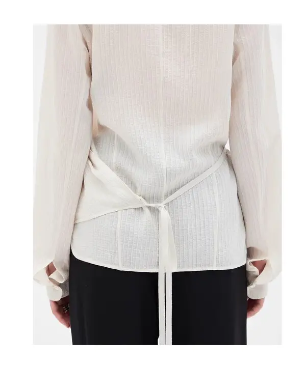 ANN DEMEULEMEESTER Alba Tie Wrap Shirt - Chalk White