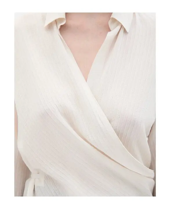 ANN DEMEULEMEESTER Alba Tie Wrap Shirt - Chalk White