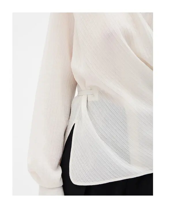 ANN DEMEULEMEESTER Alba Tie Wrap Shirt - Chalk White